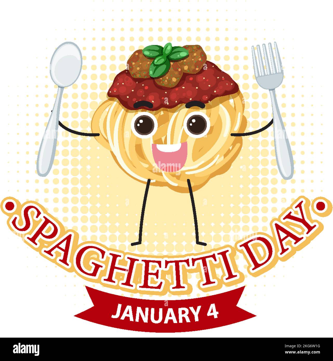 National Spaghetti Day Banner Design illustration Stock Vector Image ...
