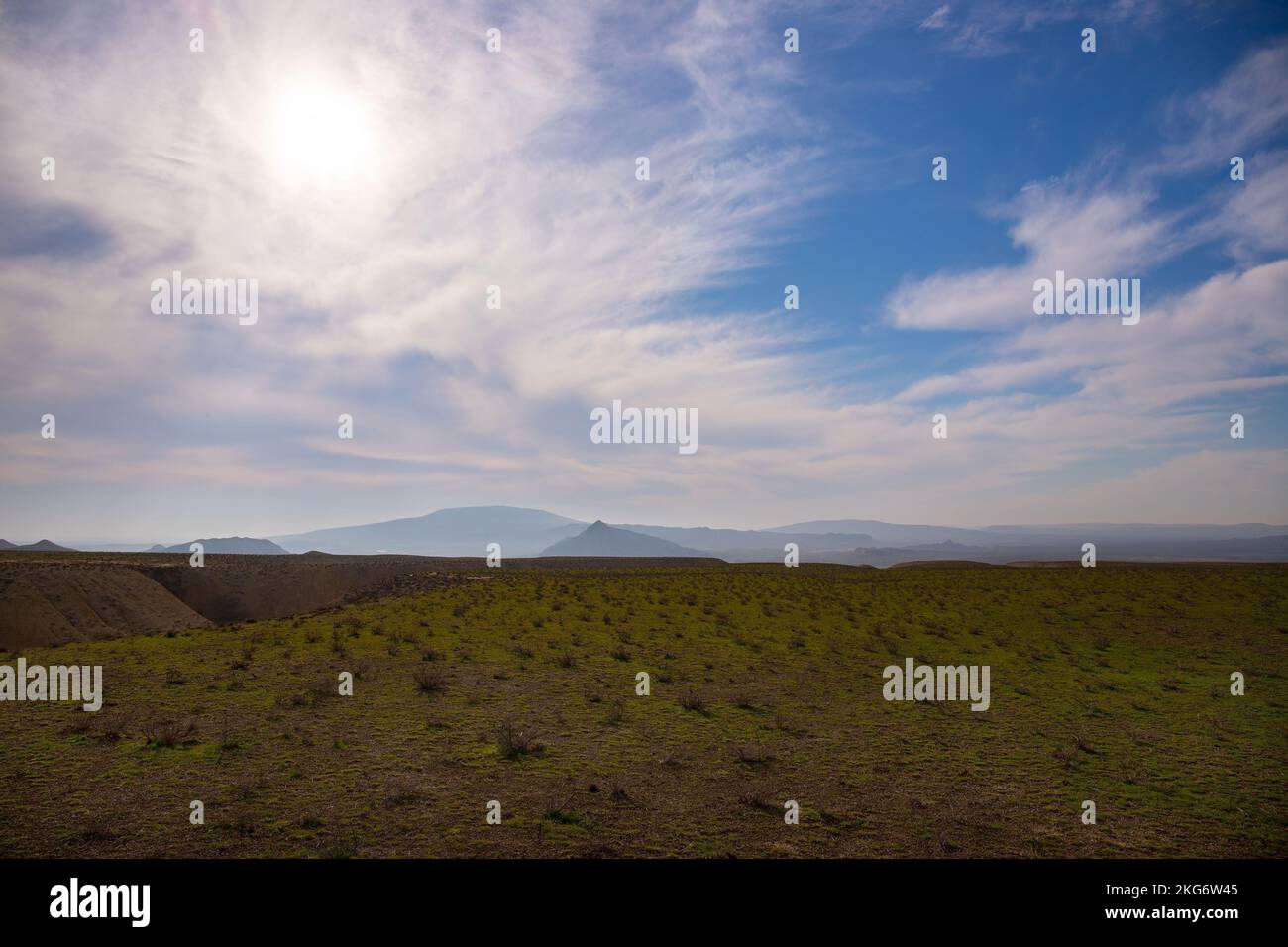 A beautiful plain near the canyon, not far from the town of Sangachaly ...