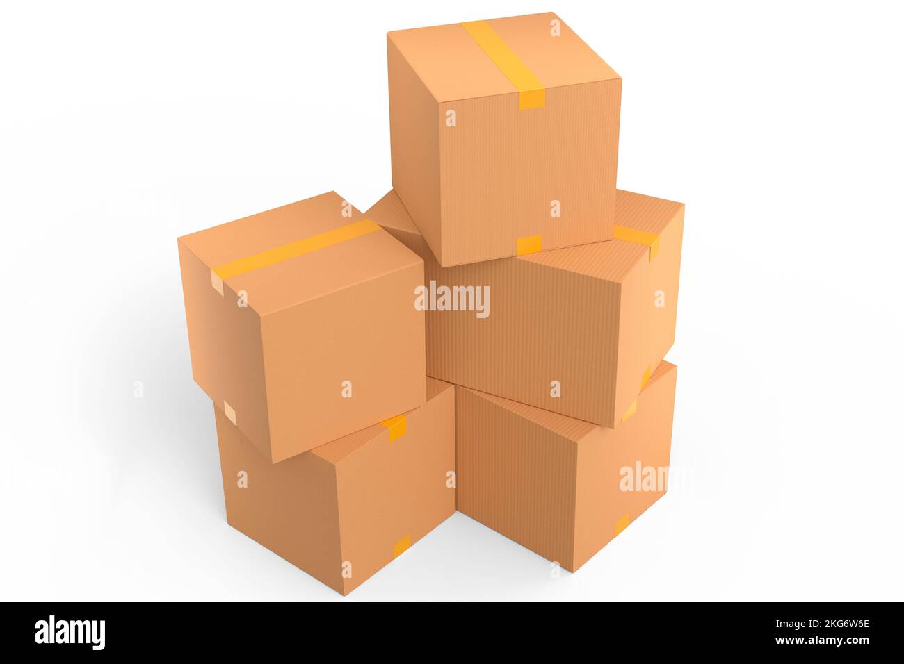 Cardboard box or carton on white background, carrying parcel and online ...