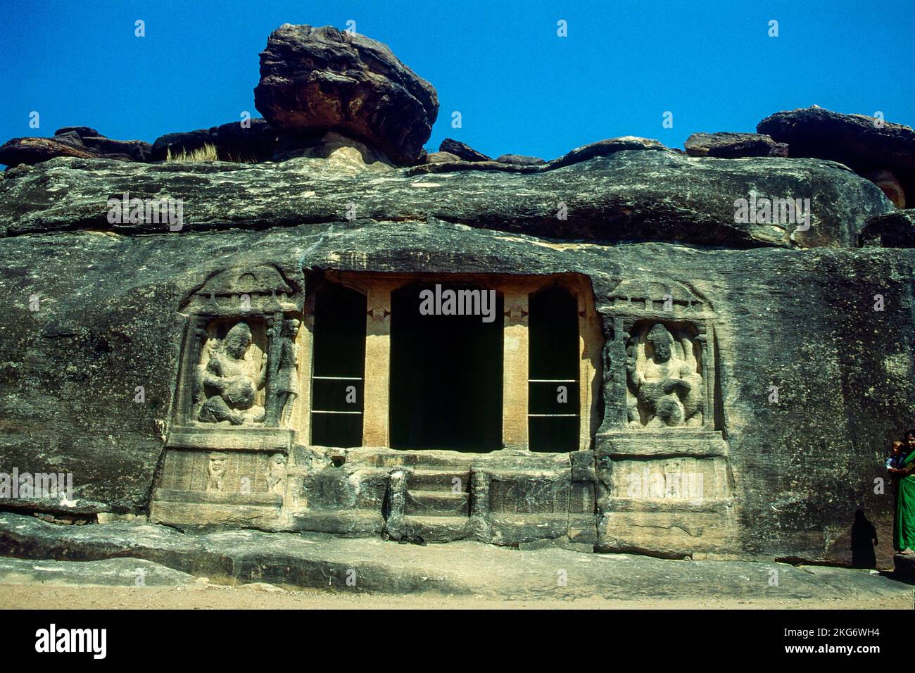 Ravana phadi rock cut cave at Aihole state Karnataka India Stock Photo ...