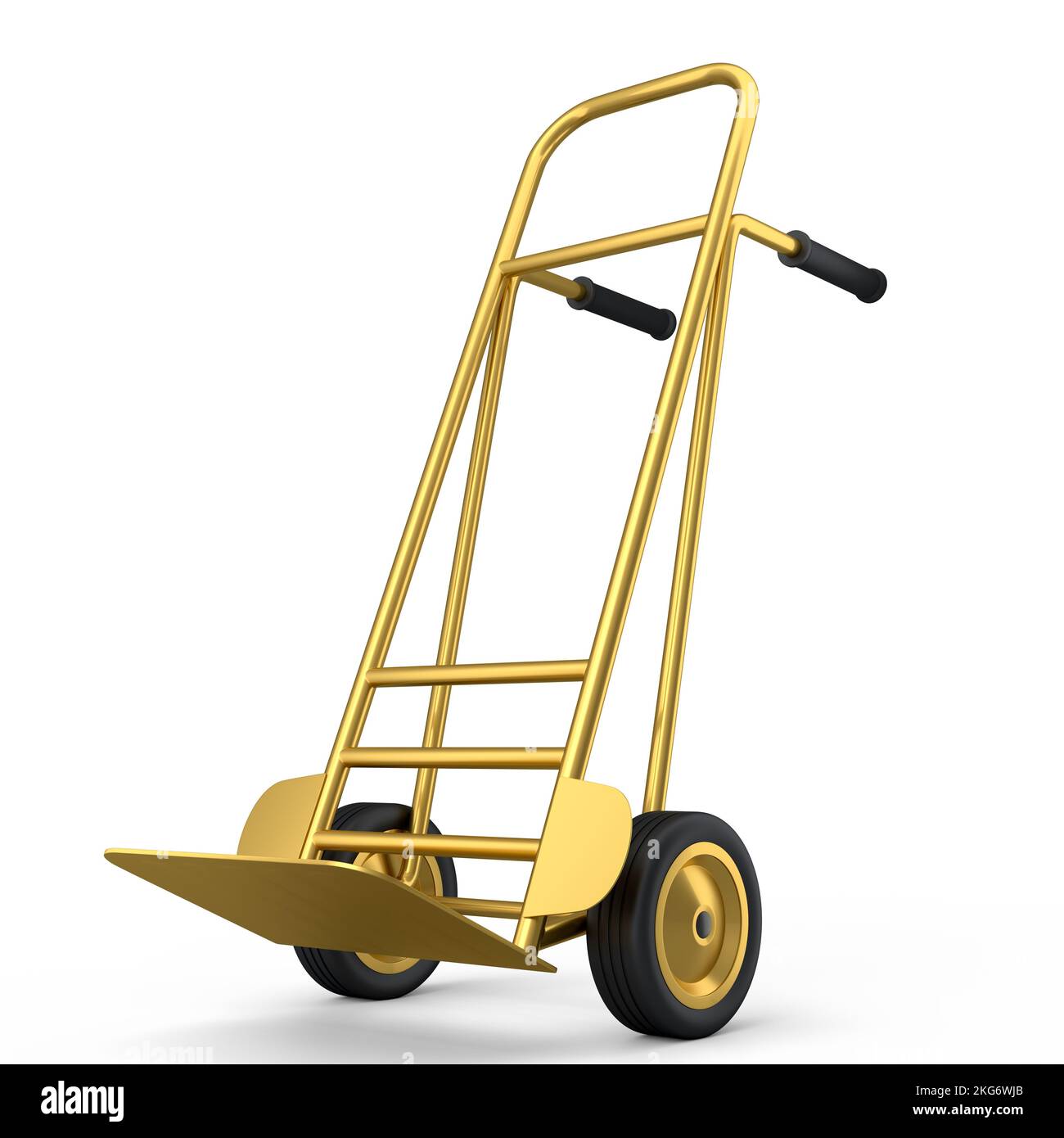 Empty hand truck or dolly for delivery and carrying isolated on white ...