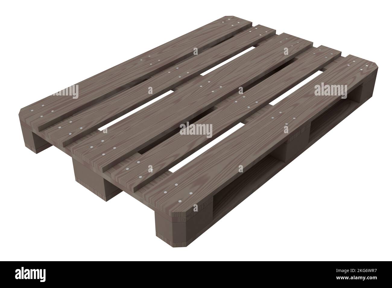 Wooden pallet for warehouse cargo storage isolated on white background ...