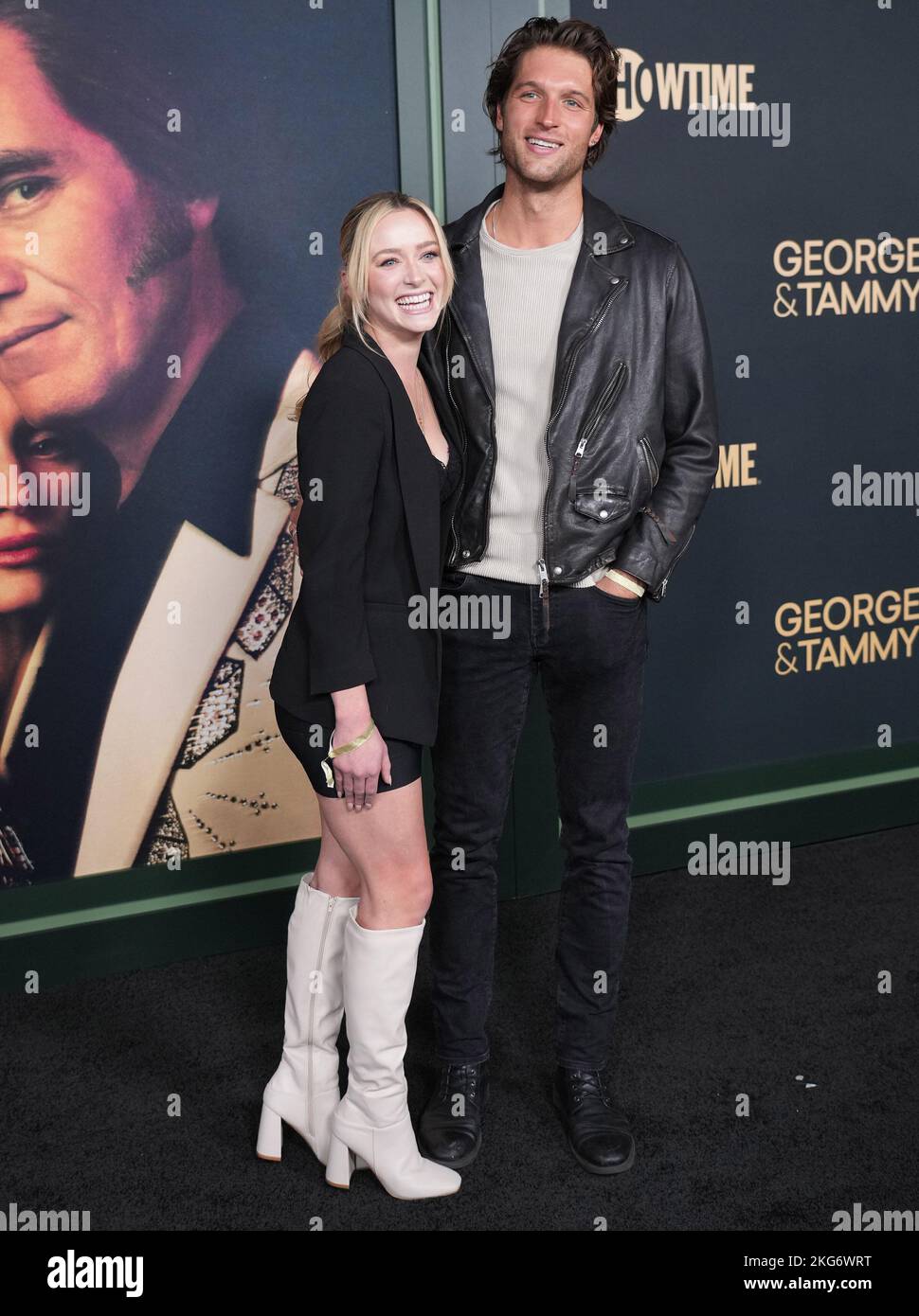 (L-R) Greer Grammer and Zak Steiner arrives at the Showtime's GEORGE ...