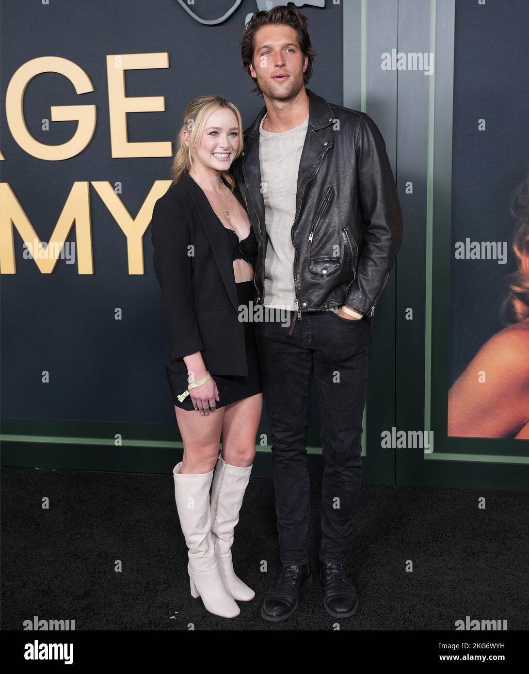 (L-R) Greer Grammer and Zak Steiner arrives at the Showtime's GEORGE ...