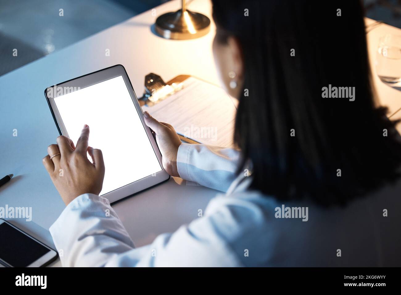 Abstract woman using ipad in hi-res stock photography and images - Alamy