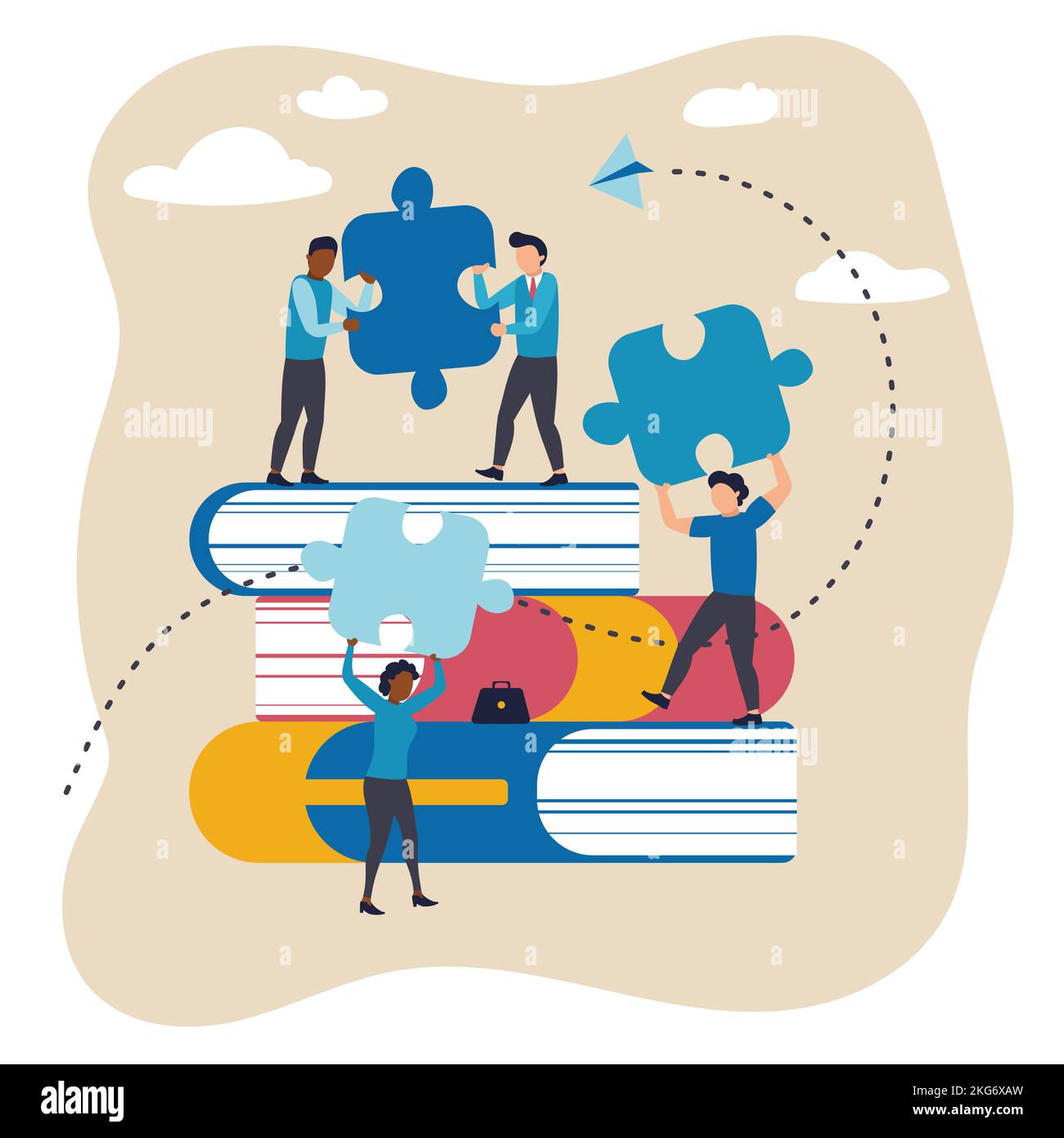 Team building teamwork synergy Stock Vector Images - Alamy