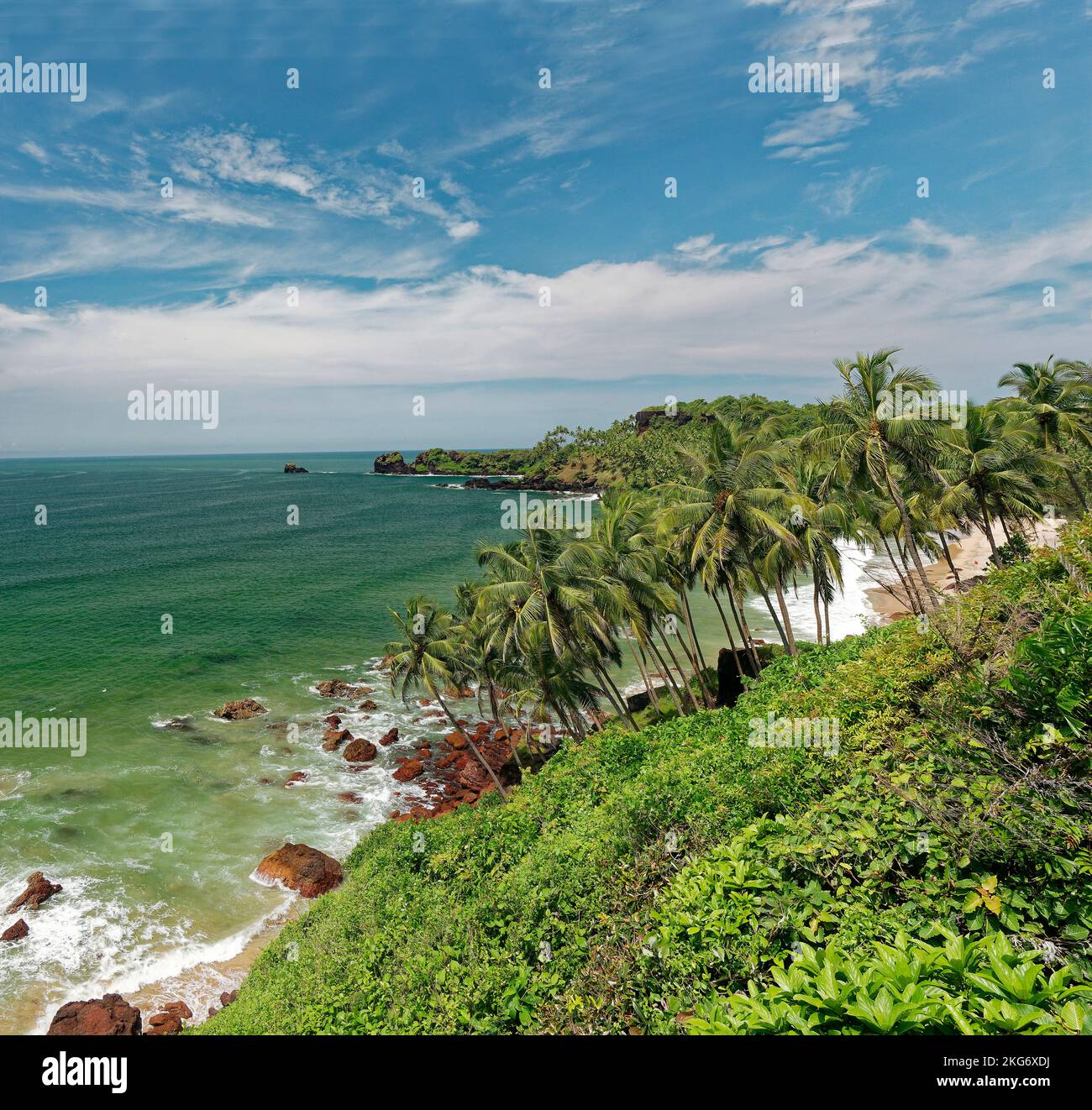 Beautiful view of a Cabo de Rama beach in state Goa India 10 14 2022 ...
