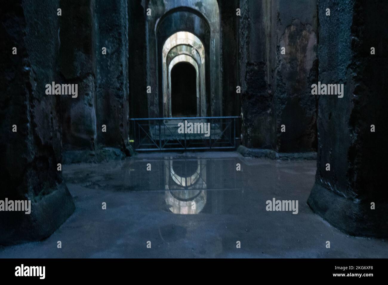 The Piscina Mirabilis ancient Roman cistern on the Bacoli hill in ...