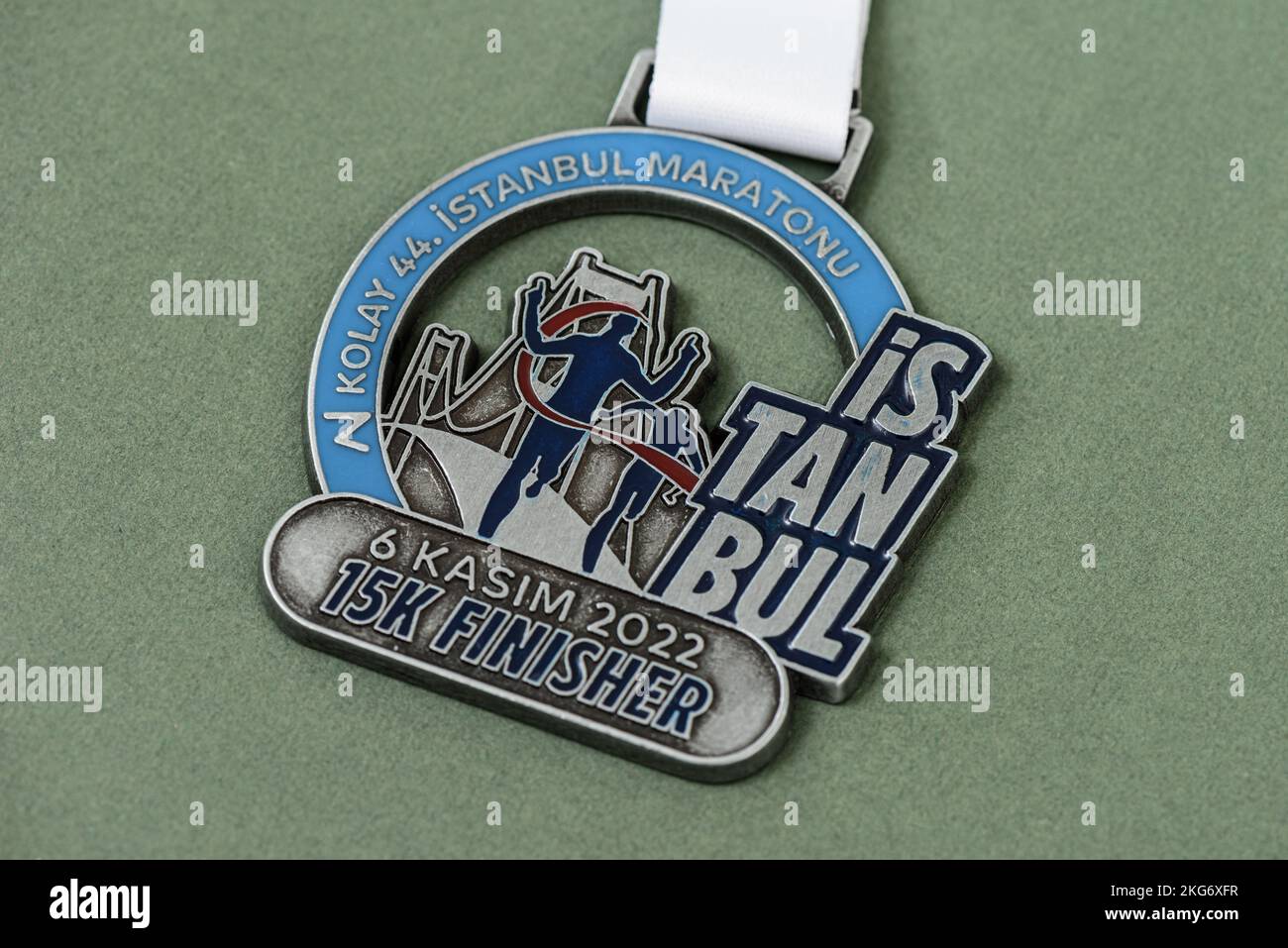 ISTANBUL, TURKEY - NOVEMBER , 2022: Istanbul Marathon finisher medal ...