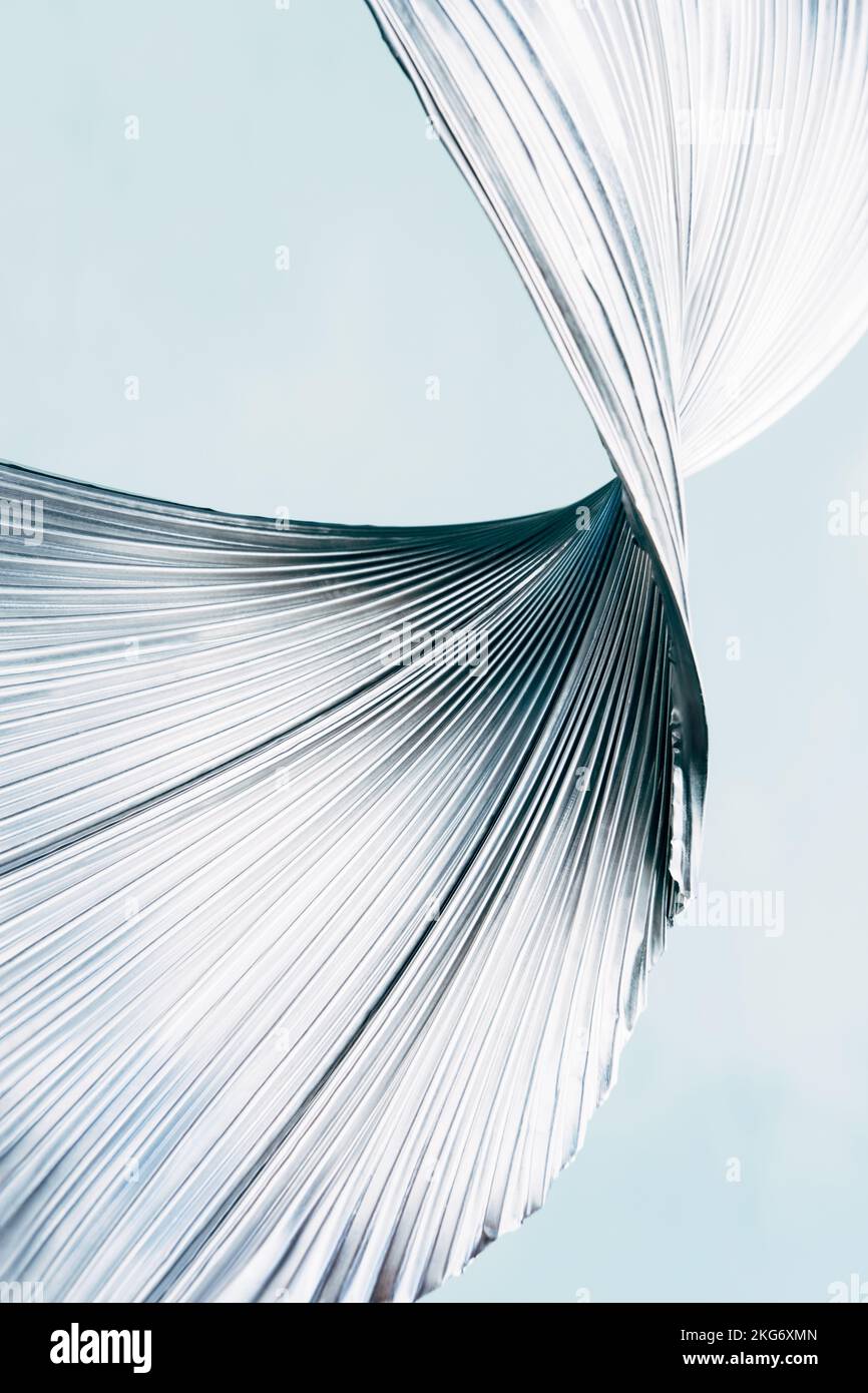 monochrome background art design pleated metal 3d render Stock Photo ...