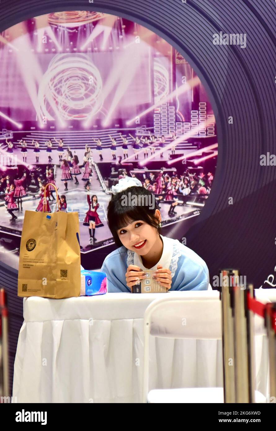 Chinese pop singer Liu Nian attended the AKB48TeamSH fans meeting in Shanghai, China, 21 ...