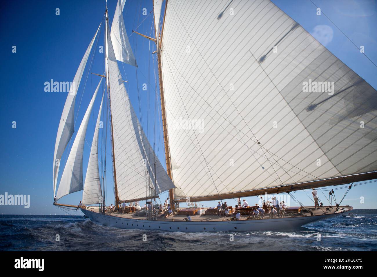 Sailboat racing during les Voiles de Saint-Tropez Stock Photo - Alamy