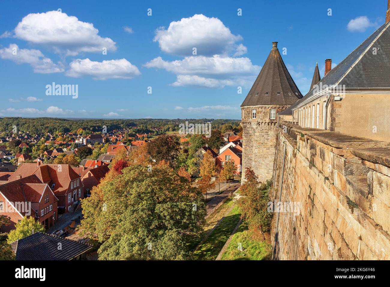 Tower of Schloss Bentheim in Bad Bentheim, Lower Saxony, Germany Stock ...