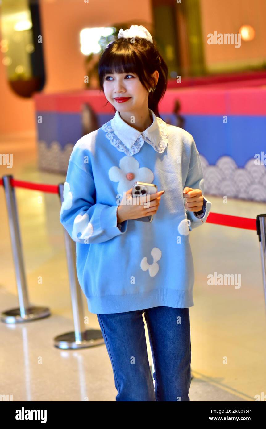 Chinese pop singer Liu Nian attended the AKB48TeamSH fans meeting in Shanghai, China, 21 ...