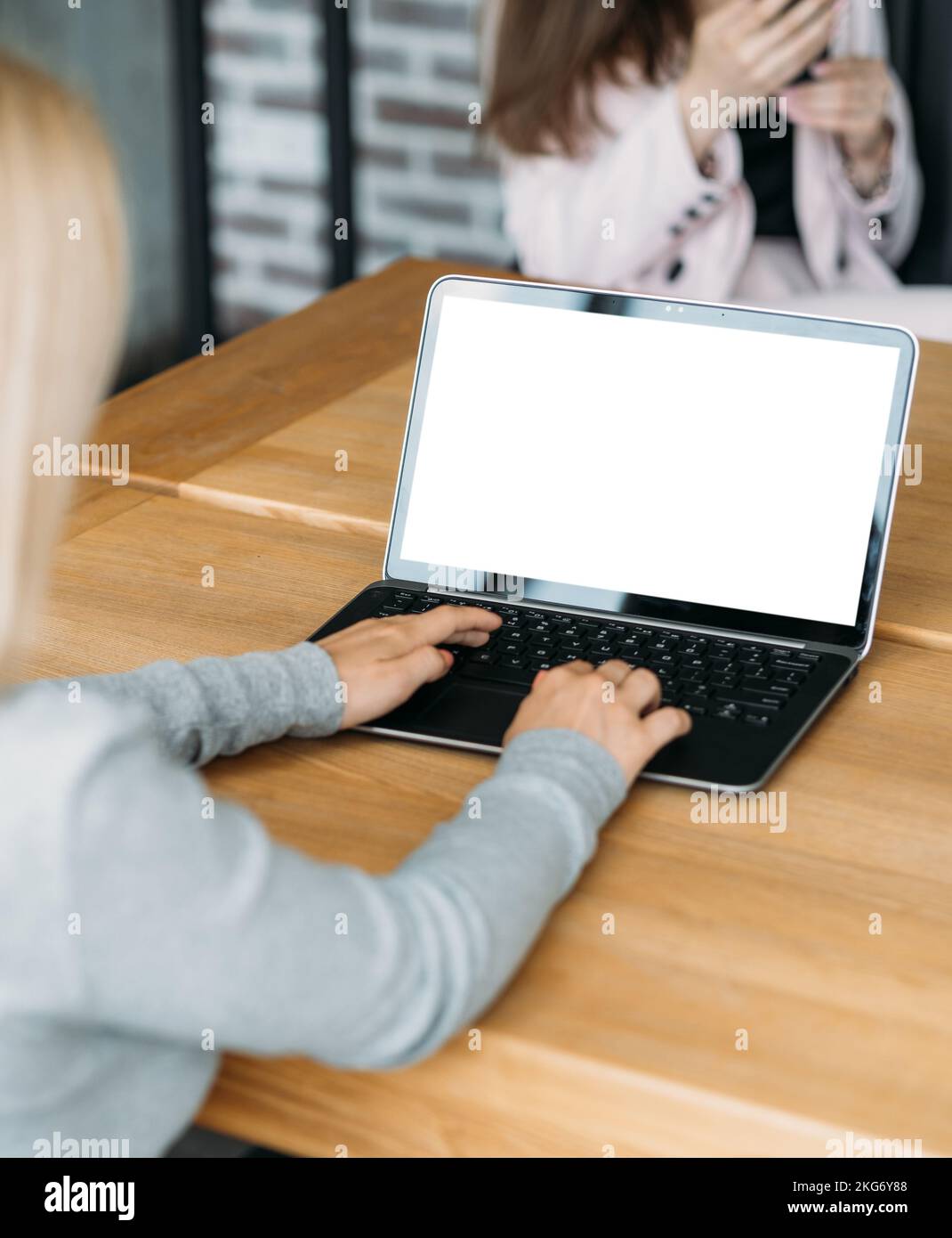 digital mockup office worker online connection Stock Photo - Alamy