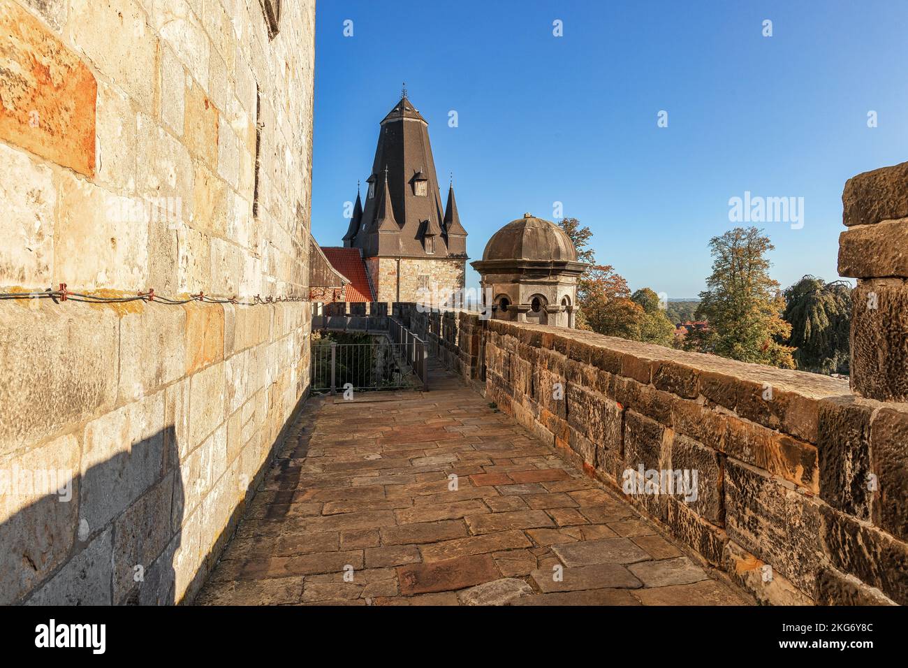 Tower of Schloss Bentheim in Bad Bentheim, Lower Saxony, Germany Stock ...