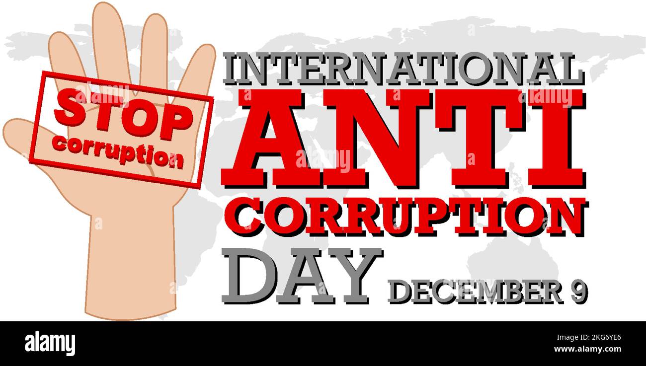 International Anti corruption day poster design illustration Stock ...