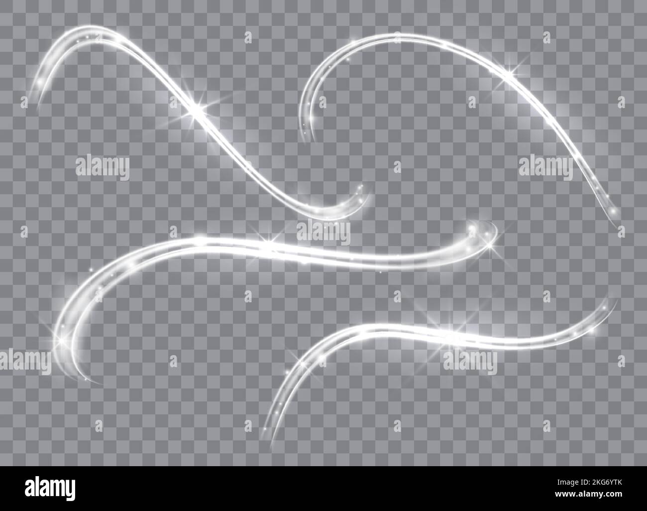 Glow light effect. White glowing shiny lines of speed. Vector ...