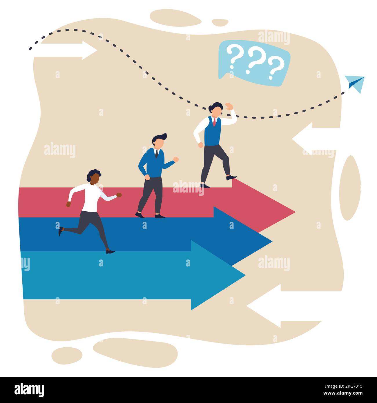 Career development. Vector illustration. Art design with employees ...