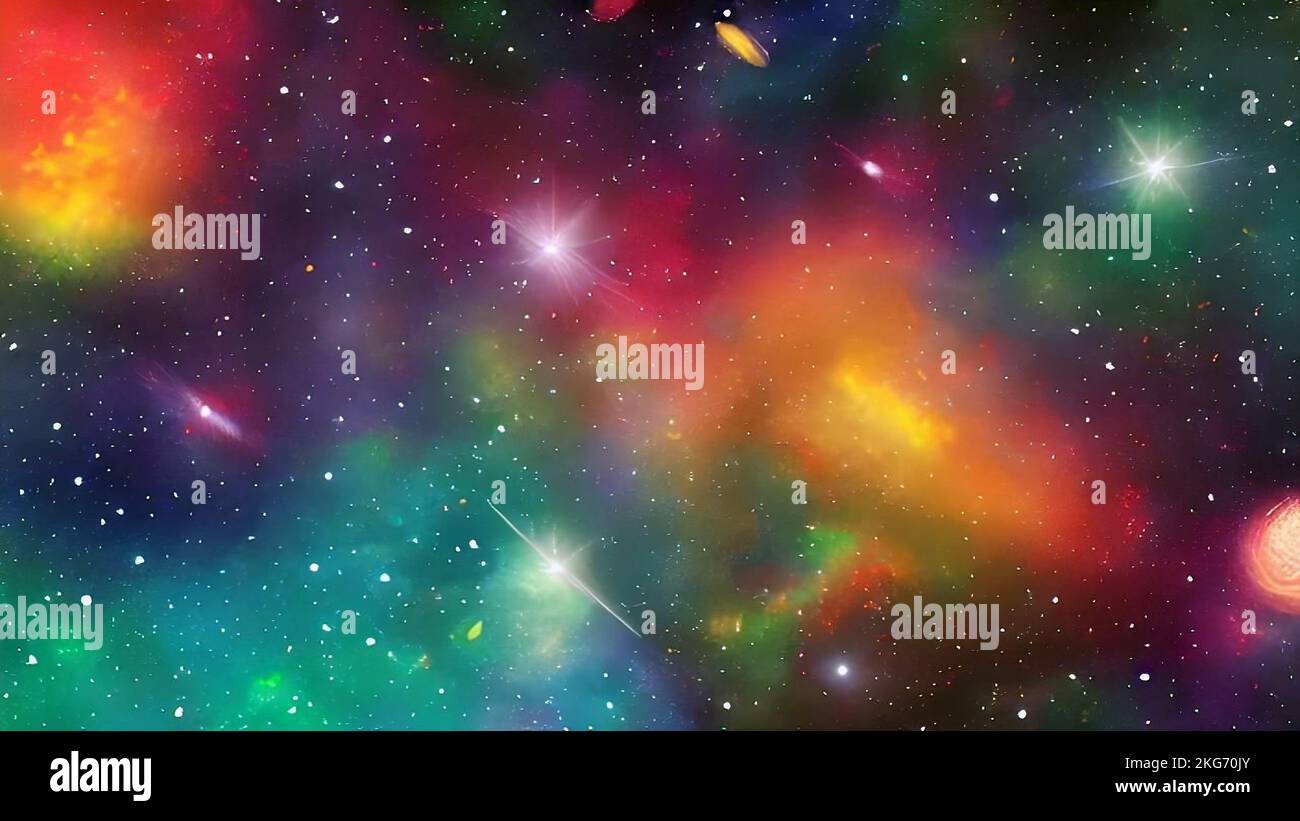Illustrated galaxy and planets background, Cosmic background patterns ...