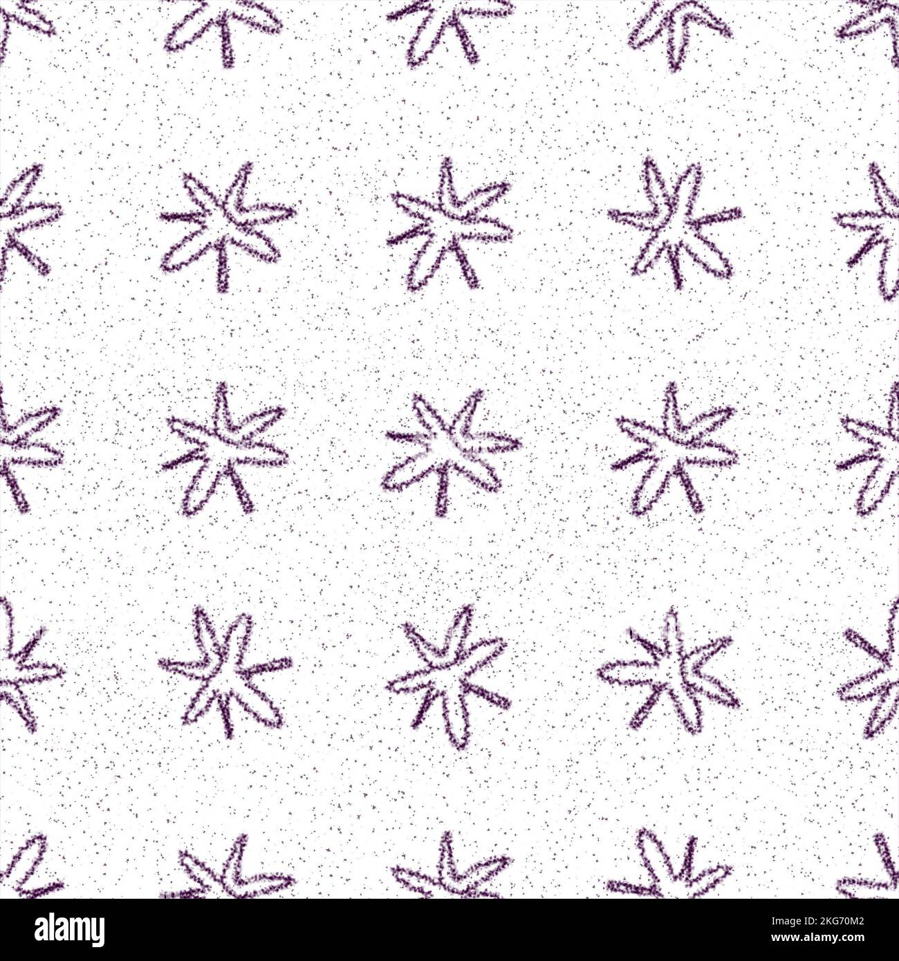 Hand Drawn Snowflakes Christmas Seamless Pattern. Subtle Flying Snow ...