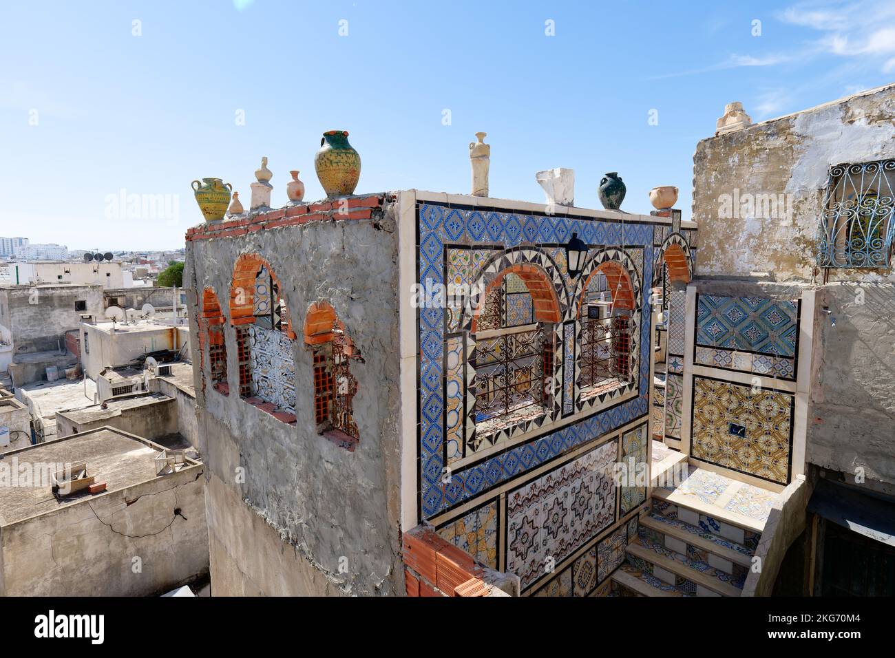 View of the Old Medina of Tunis. Unesco World Heritage Site. Around 700 ...