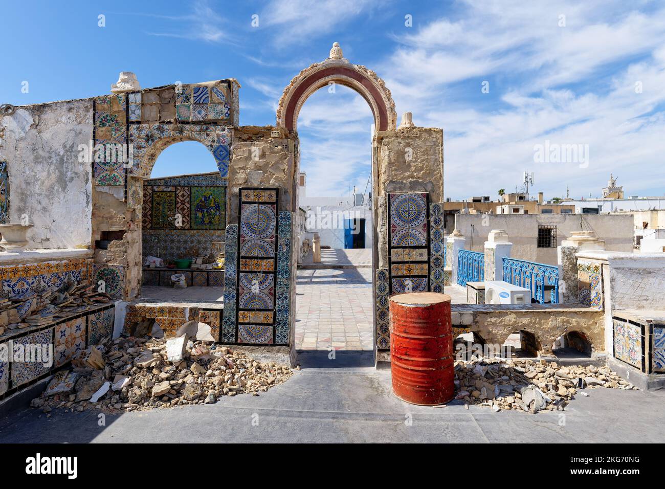 View of the Old Medina of Tunis. Unesco World Heritage Site. Around 700 ...