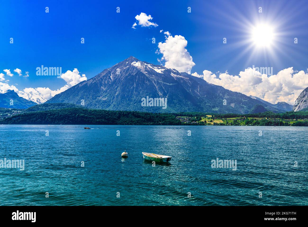 Lake Thun, Thunersee Bern Switzerland Stock Photo - Alamy