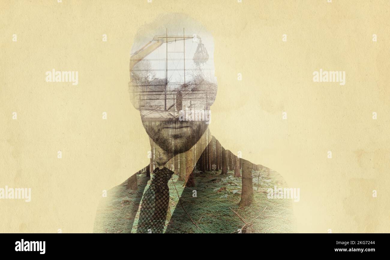 The many facets of man. Composite image of a well-dressed man ...