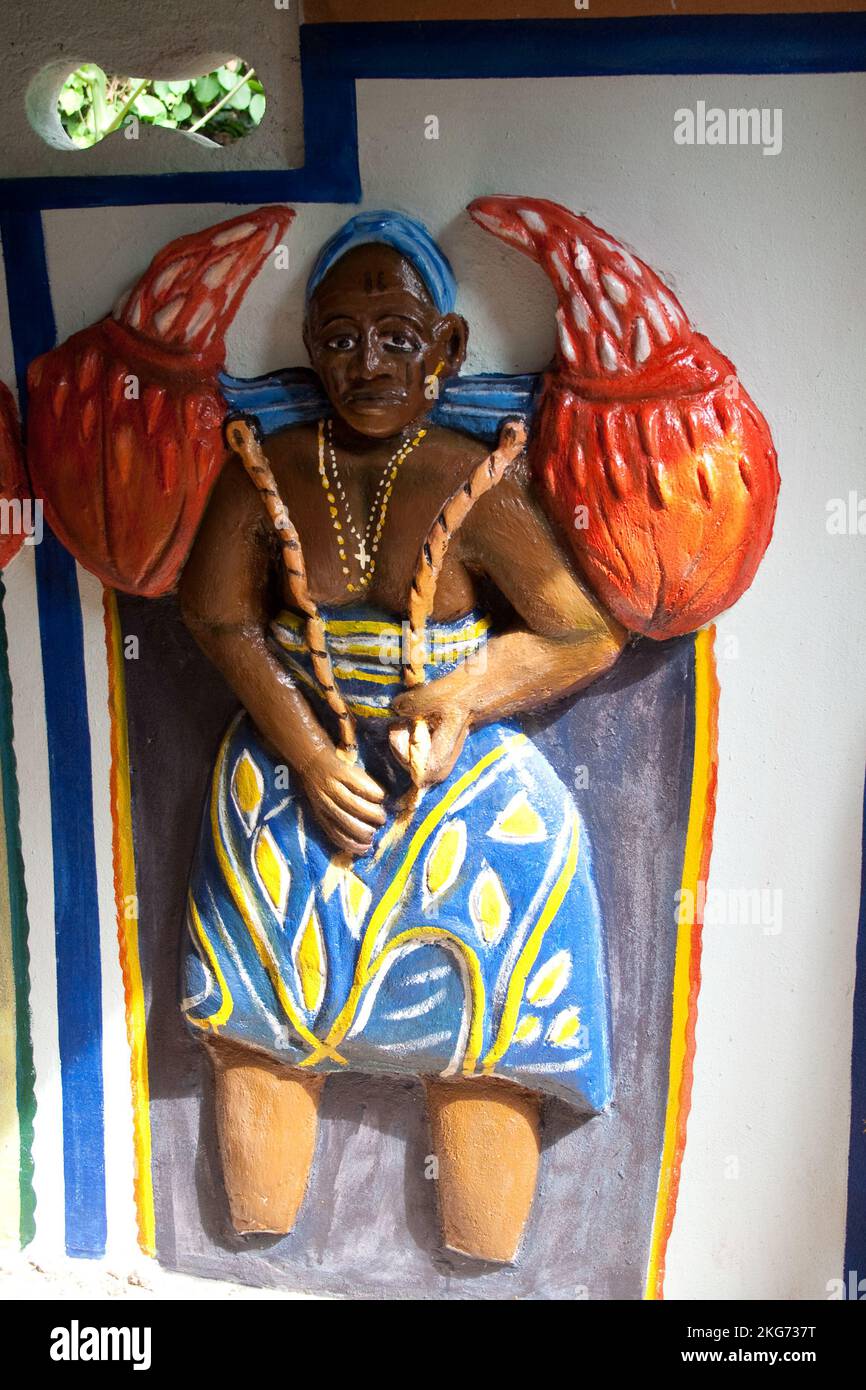 Female Voodou Deity, Kpasse Sacred Forest, Ouidah, Benin Stock Photo ...