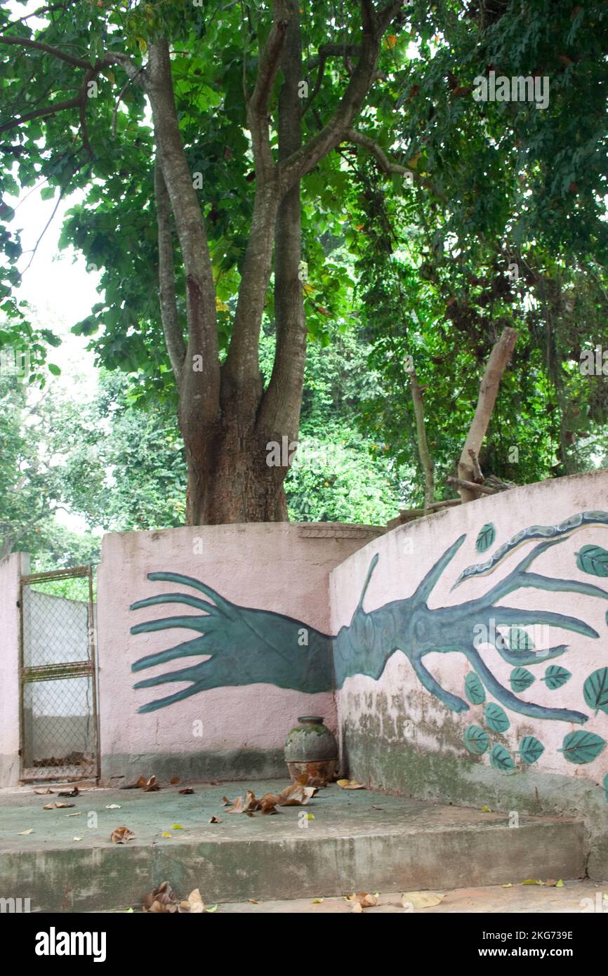 Miraculous tree, which fell but picked itself up again, Kpasse Sacred ...