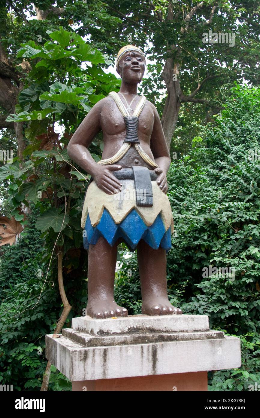 Sakpata, the God of smallpox, Kpasse Sacred Forest, Ouidah, Benin Stock ...