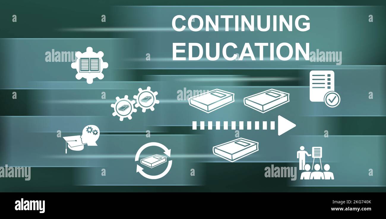 Illustration of a continuing education concept Stock Photo - Alamy