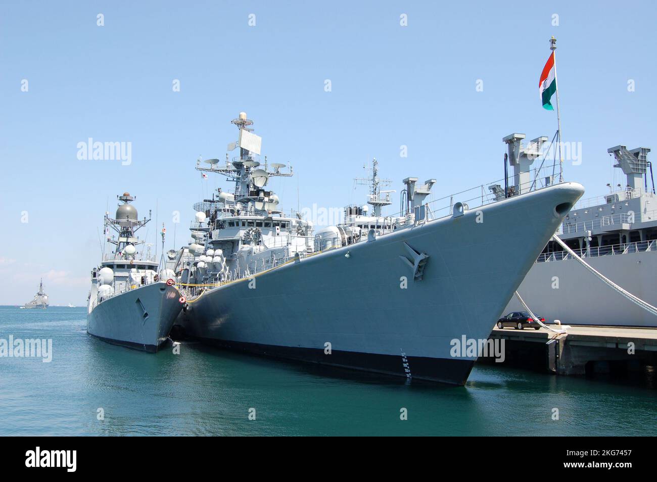 Kanagawa Prefecture, Japan - April 14, 2007: Indian Navy INS Mysore ...