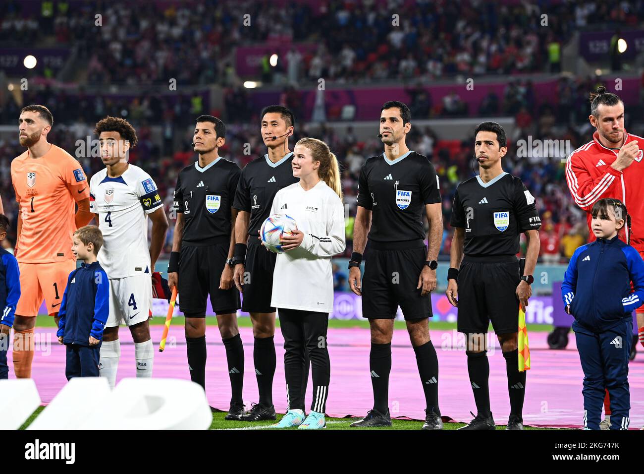 Chinese referee Ma Ning is serving as the fourth official in the 2022 ...