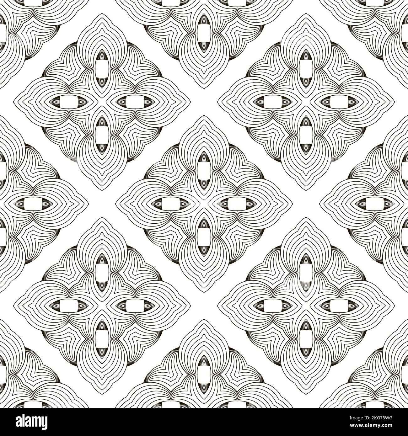 Seamless black and white twirl pattern Cut Out Stock Images & Pictures ...