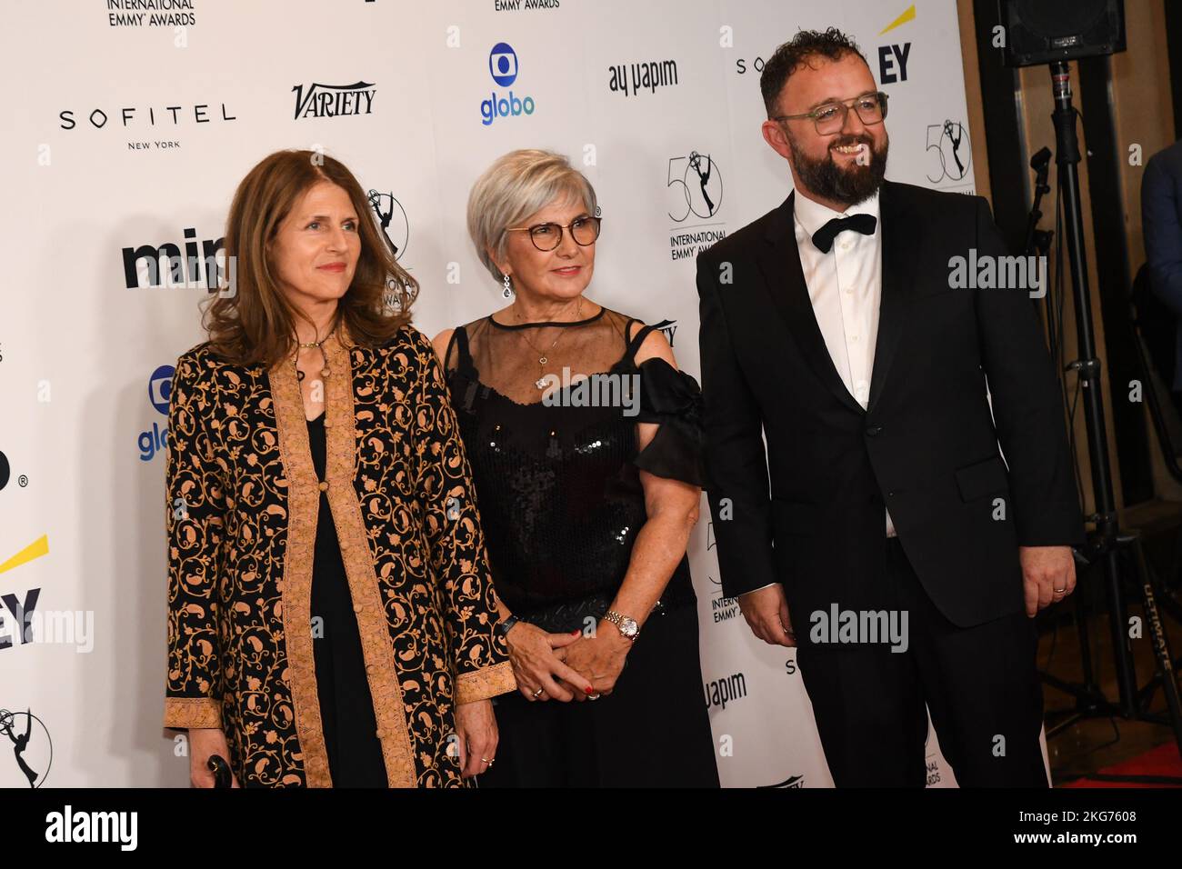 Andy Holland and Barbie Maclaurin walking the red carpet at the ...