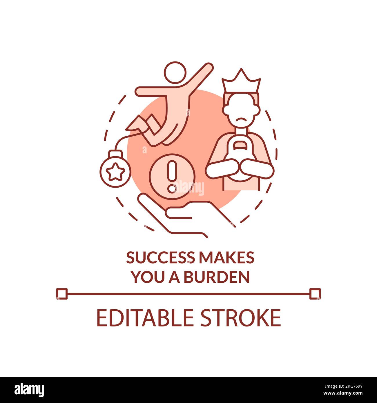 Success makes you burden red concept icon Stock Vector Image & Art - Alamy