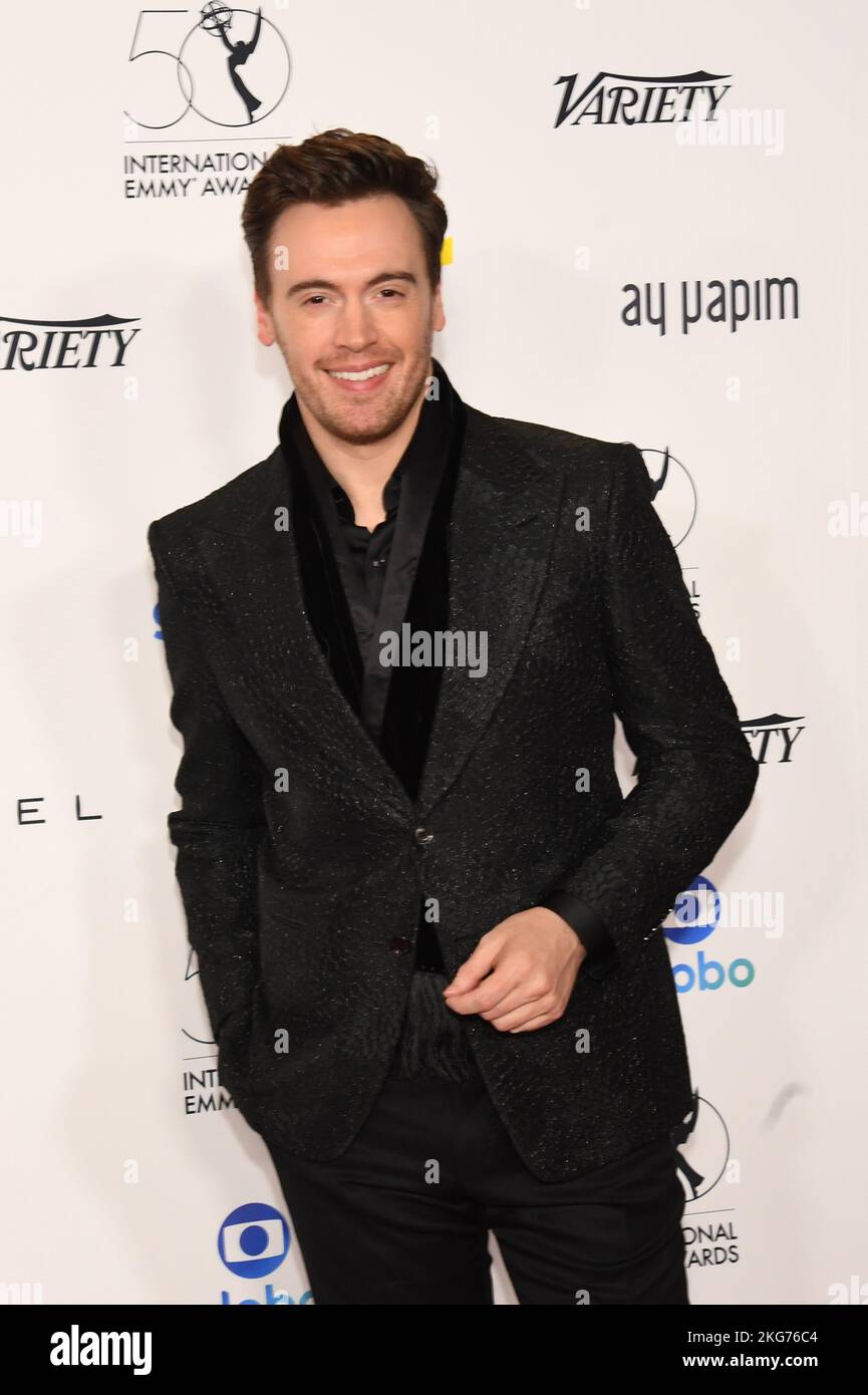 Erich Bergen walking the red carpet at the International Emmy Awards at ...