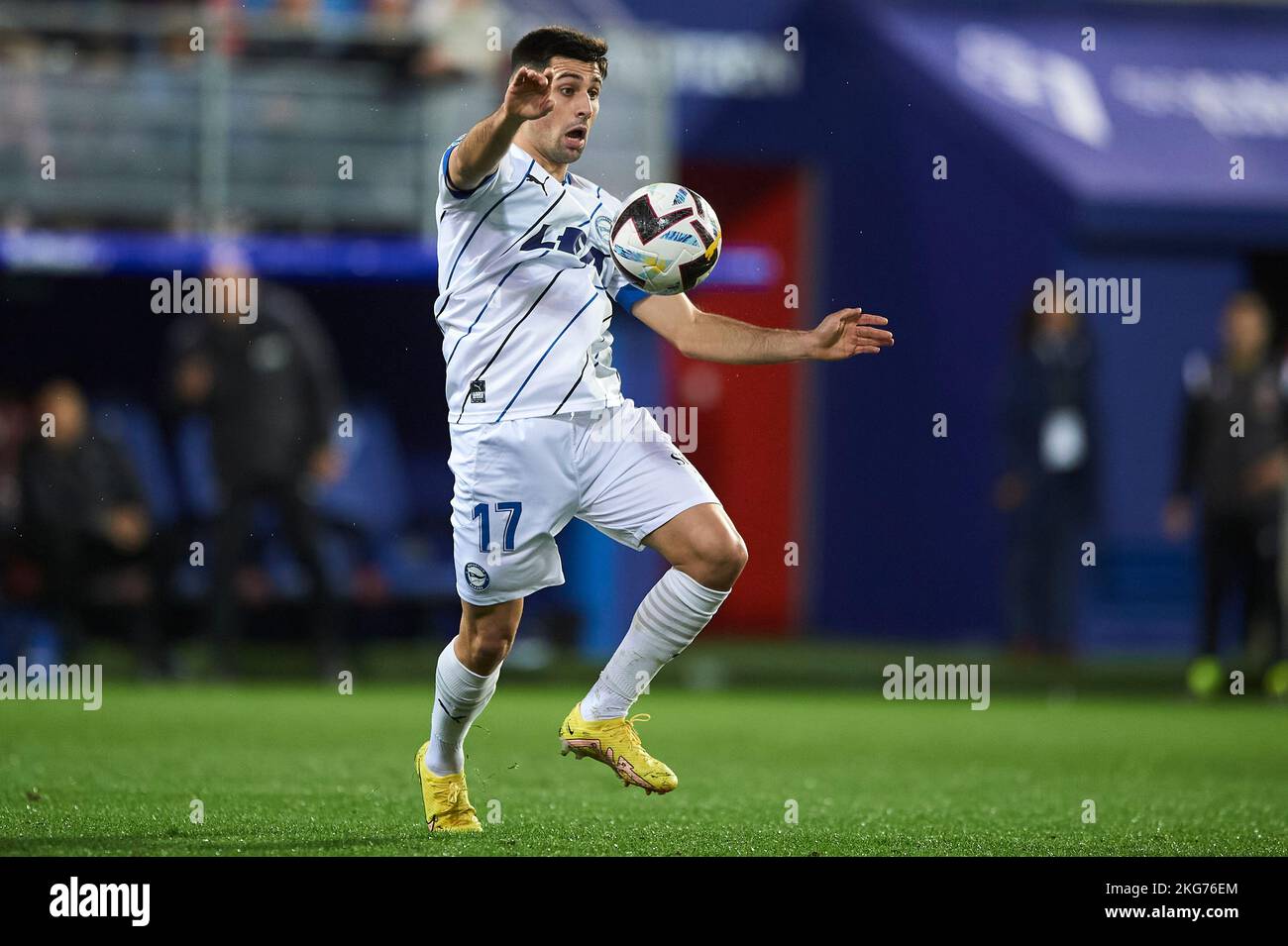 Xeber Alkain of Deportivo Alaves during the LaLiga Smartbank at Anduva ...