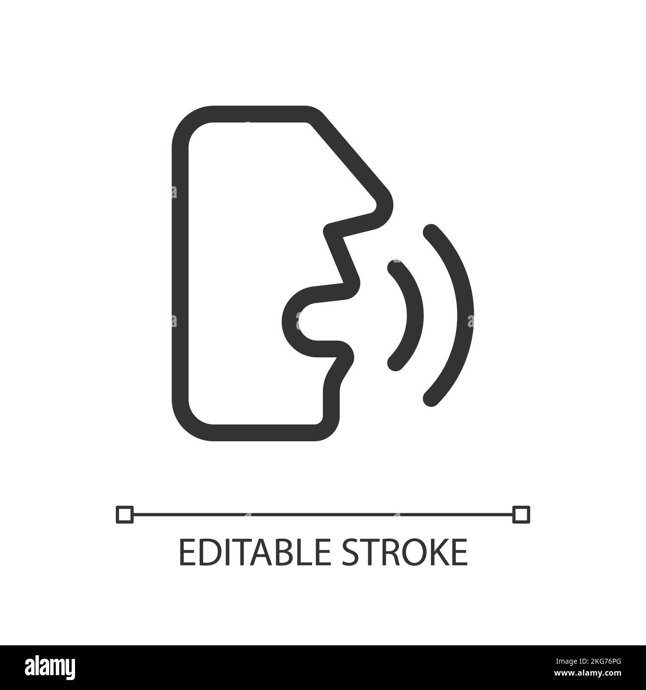 Speech recognition pixel perfect linear ui icon Stock Vector Image ... Speech recognition pixel perfect linear ui icon Stock Vector Image ...