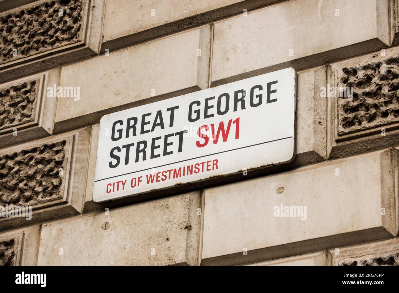 Great George Street sign, Westminster, London, England, UK Stock Photo ...
