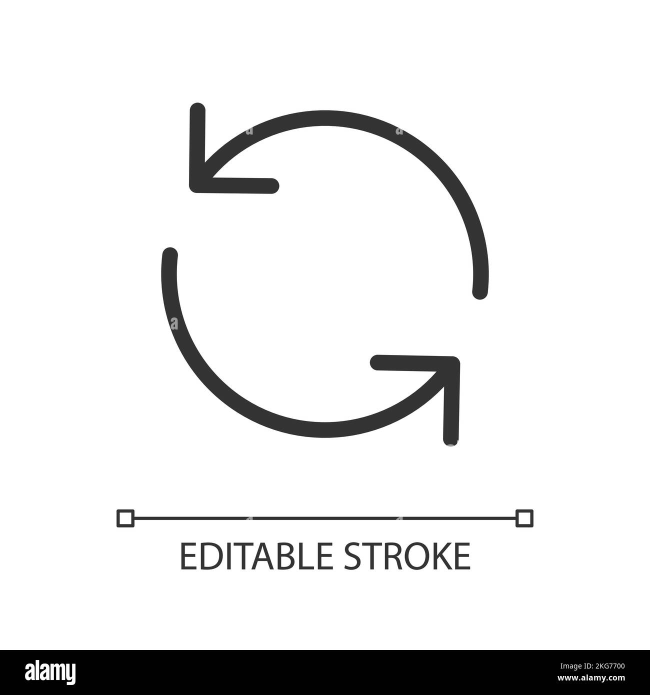 Reload pixel perfect linear ui icon Stock Vector Image & Art - Alamy