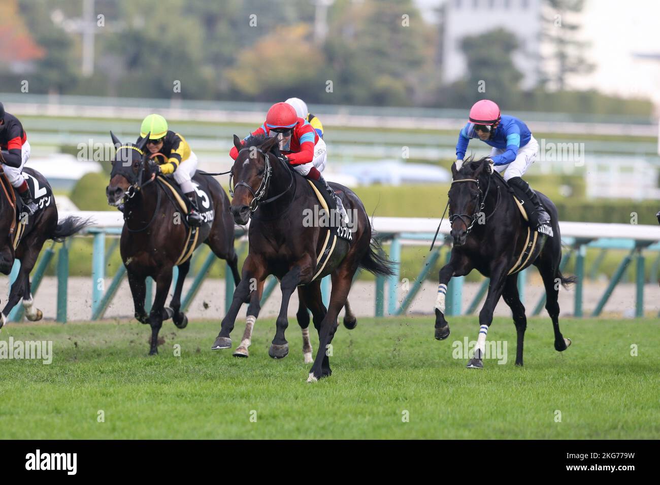 Impress and Katsuma Sameshima win the Amagasaki Stakes at Hanshin ...