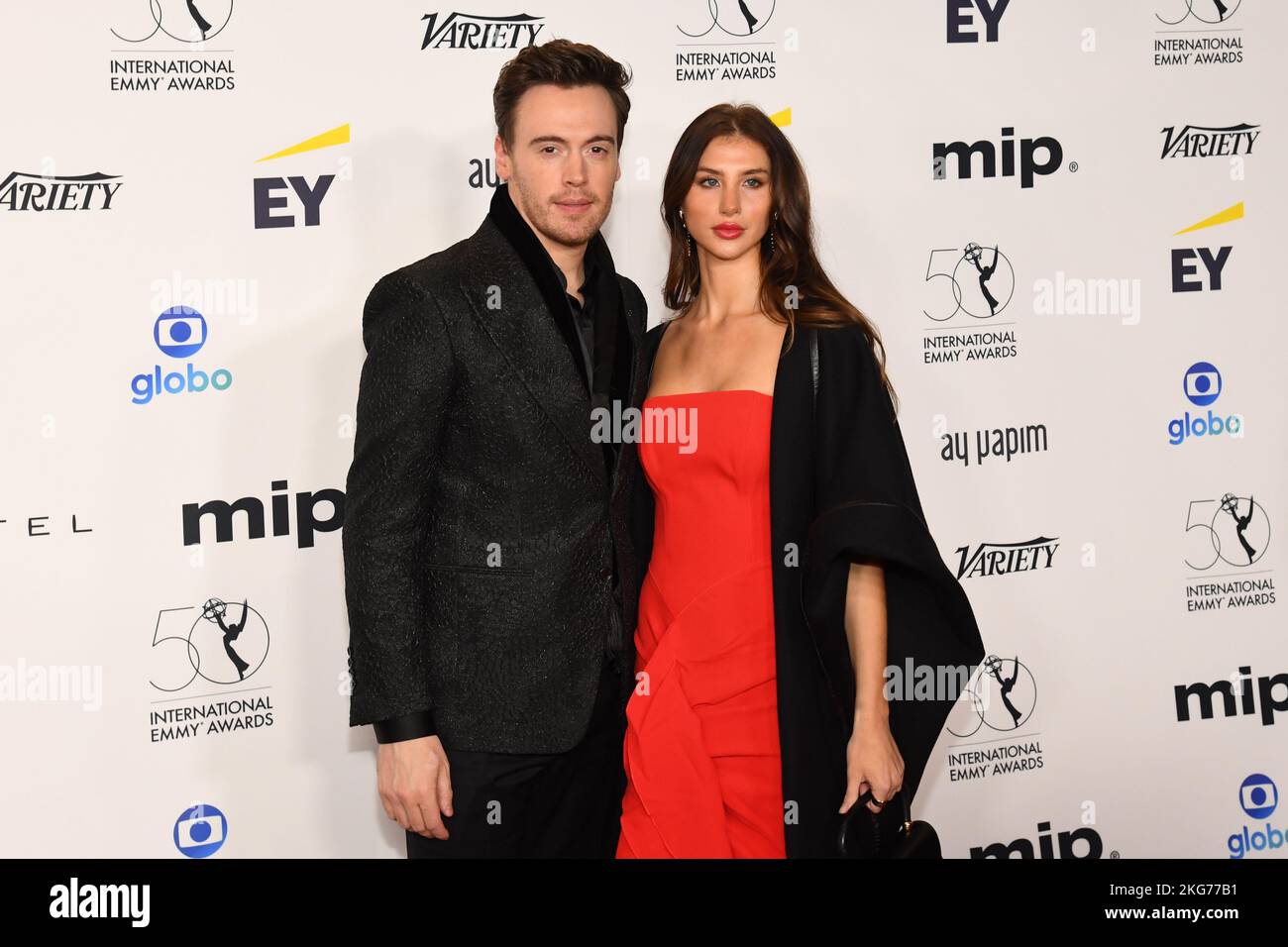 Erich Bergen walking the red carpet at the International Emmy Awards at ...