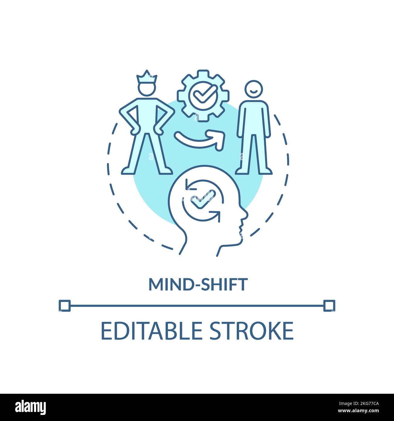 Mind shift turquoise concept icon Stock Vector Image & Art - Alamy