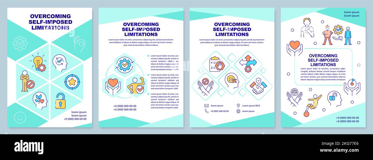 Overcoming self imposed limitations brochure template Stock Vector ... Overcoming self imposed limitations brochure template Stock Vector ...