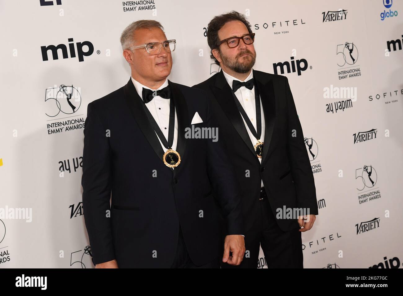 Guillermo Pendino and Diego Nunez walking the red carpet at the ...