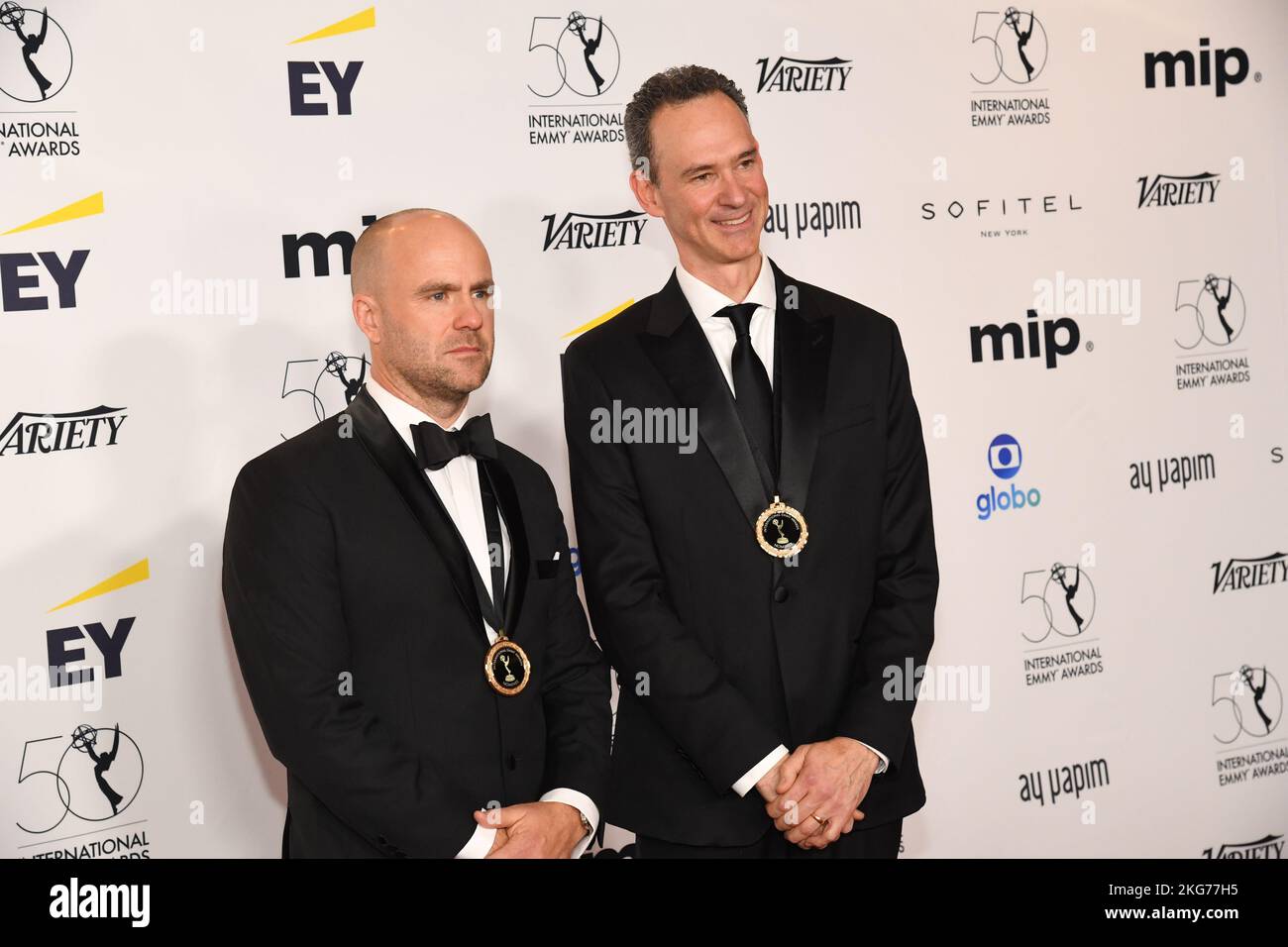 Christian Morgan and Aric Noboa walking the red carpet at the ...