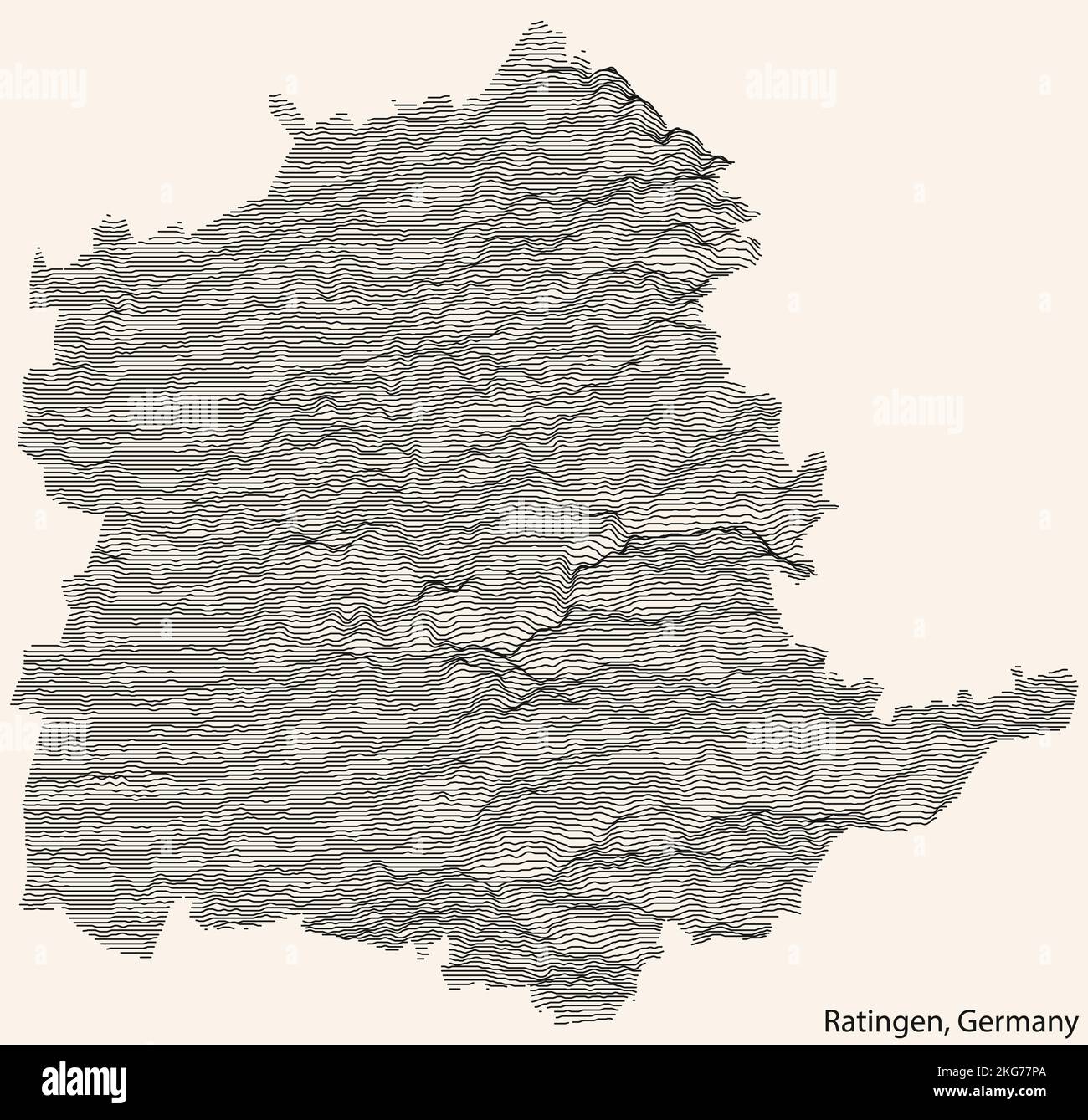 Topographic relief map of RATINGEN, GERMANY Stock Vector Image & Art ...